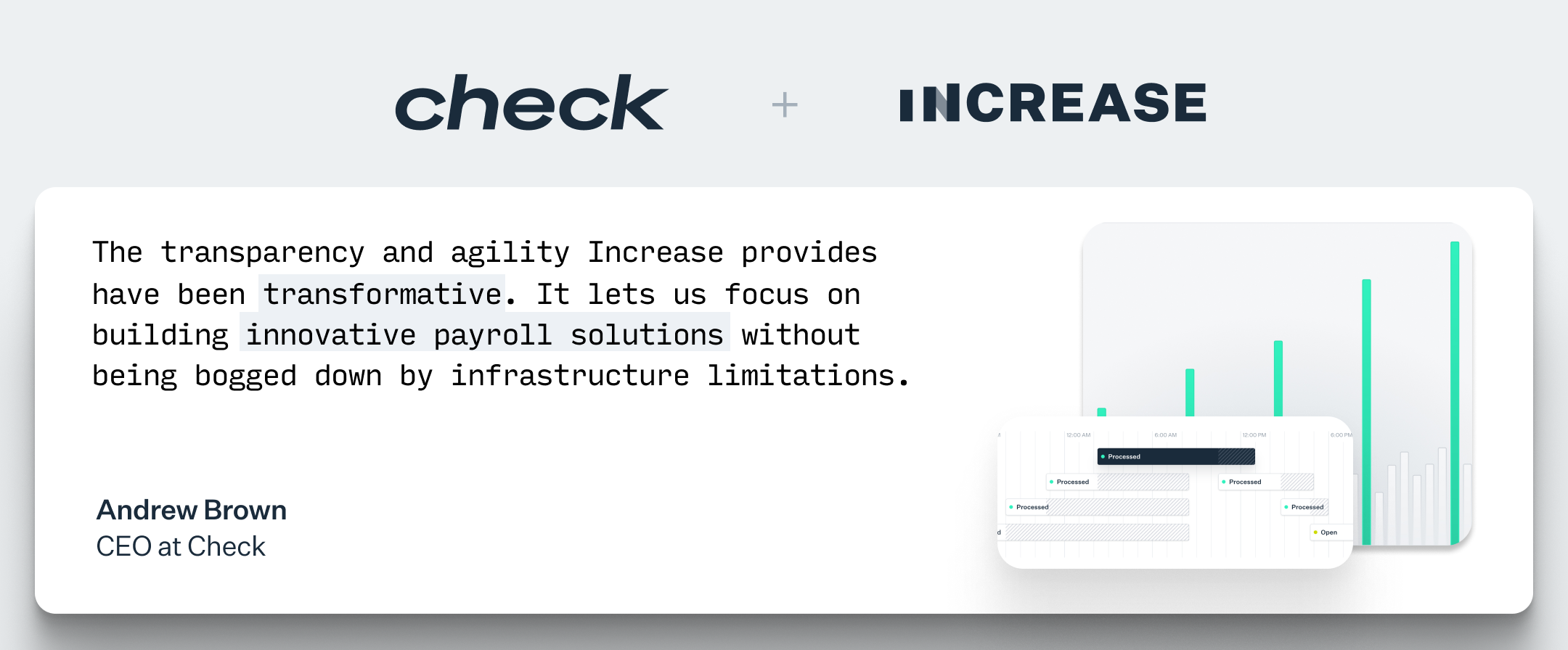 Check partners with Increase to enable reliable, transparent payroll ...